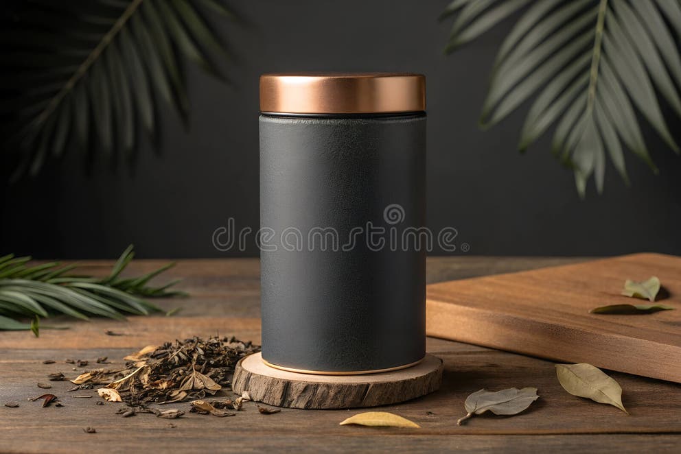 Rustic yet Refined Yerba Mate Packaging Mockup Showcasing Natural ...