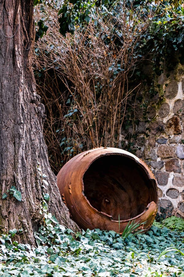 Rustic Relic Resting Peacefully among the Greenery of History Stock ...