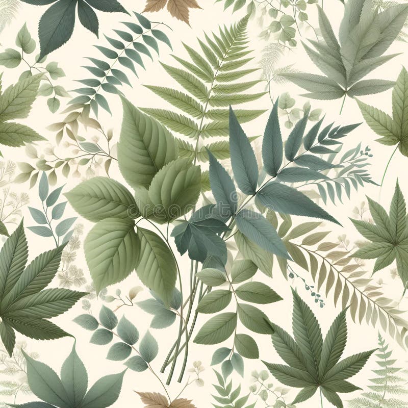 Rustic Retreat Pine Tree and Leaf Background Design, Generative AI ...