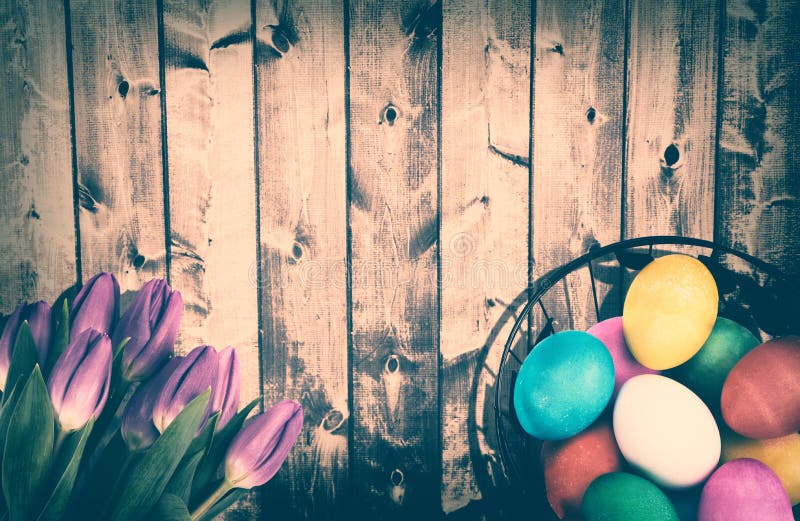 Rustic Retro Easter Background Stock Photo - Image of easter ...