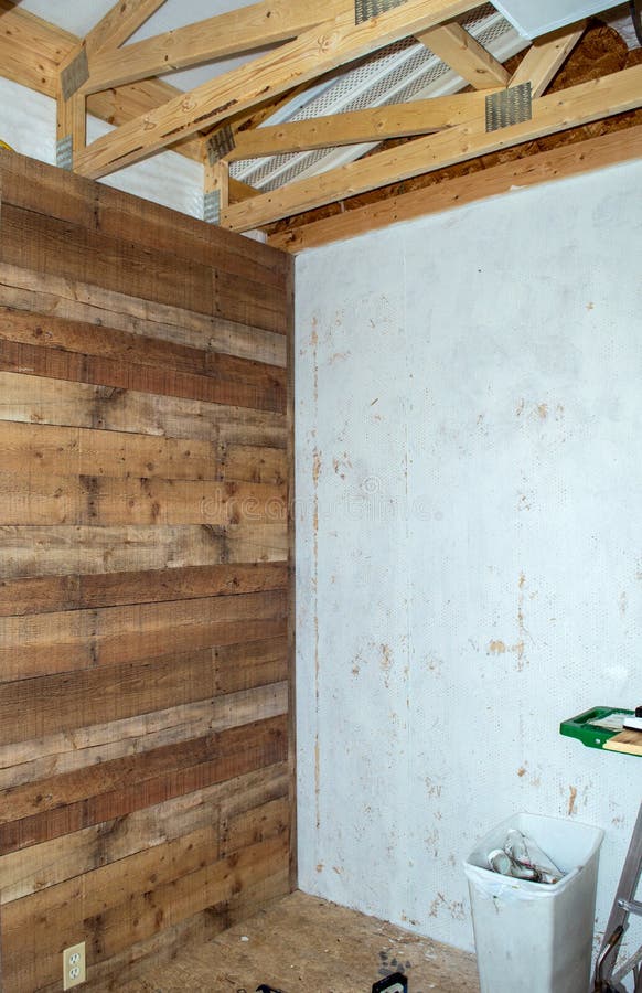 Rustic Room Construction in Progress Stock Photo - Image of distressed ...