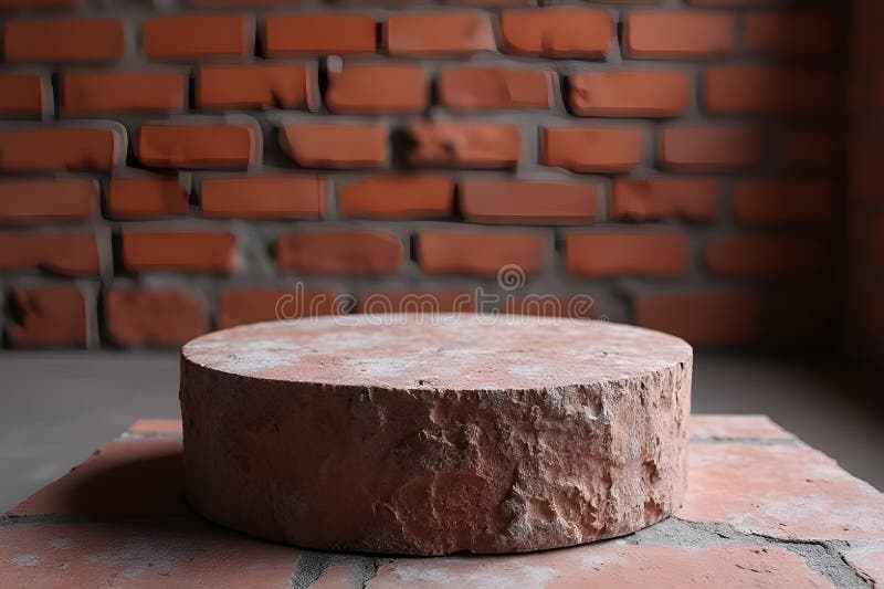 Rustic Round Brick Display Stand a Versatile Showcase for Home Decor or ...