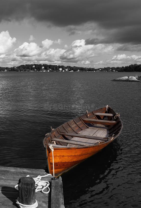Rustic Rowboat stock image. Image of cloud, vertical - 18430317