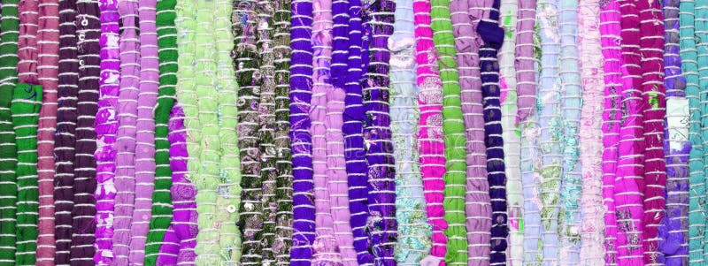 Rustic Rug Made of Fabric Flap. Abstract Color Horizontal Background ...