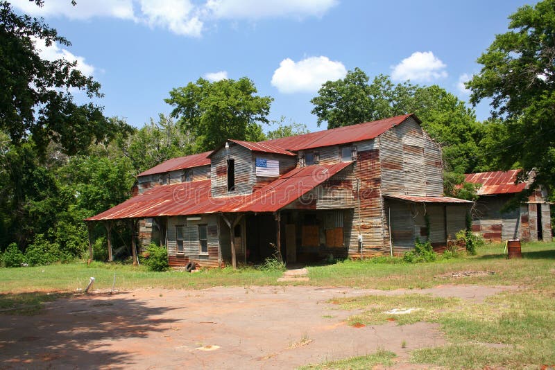 Rustic Rural Barn with American Flag Rural Texas Stock Photo - Image of ...
