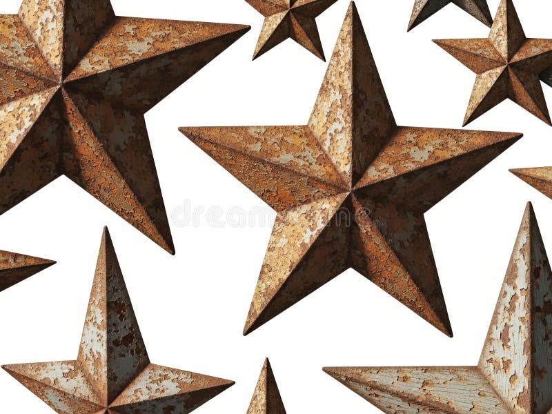 Weathered Rusty Metal Stars Stock Illustrations – 130 Weathered Rusty ...