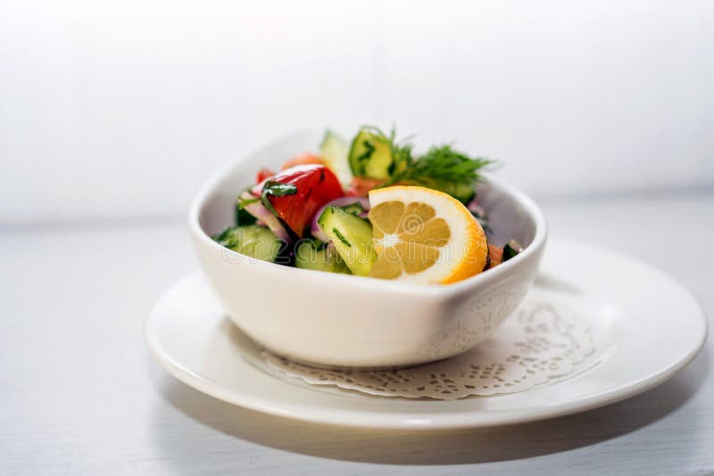 Rustic salad in bowl stock image. Image of restaurant - 90805459