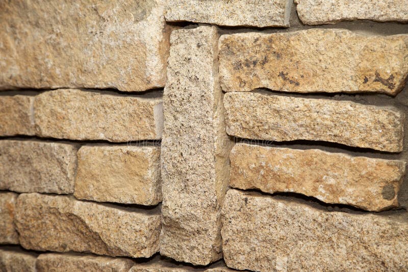 Rustic Sandstone Wall Close-up Stock Image - Image of texture, facade ...