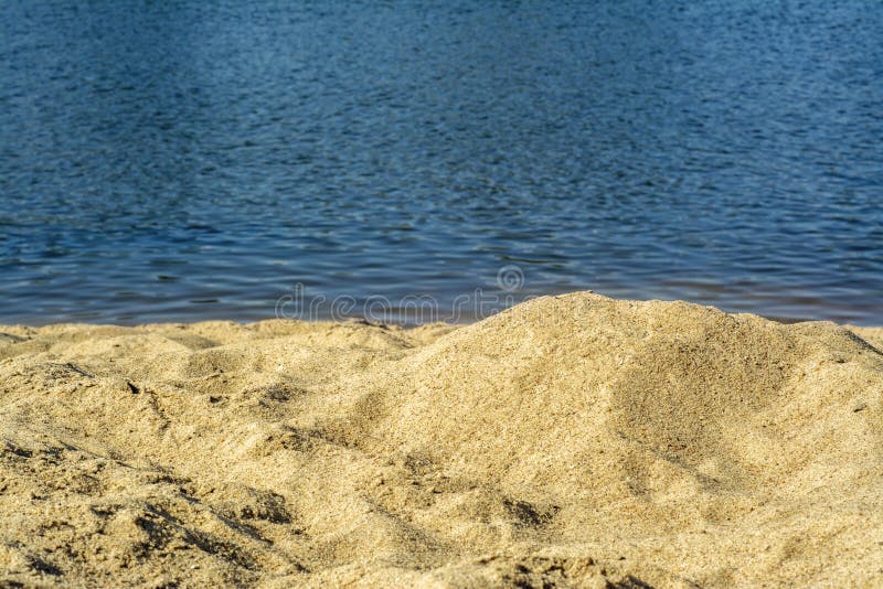 The Scruffy Sand of a Beach by the River Stock Image - Image of rural ...