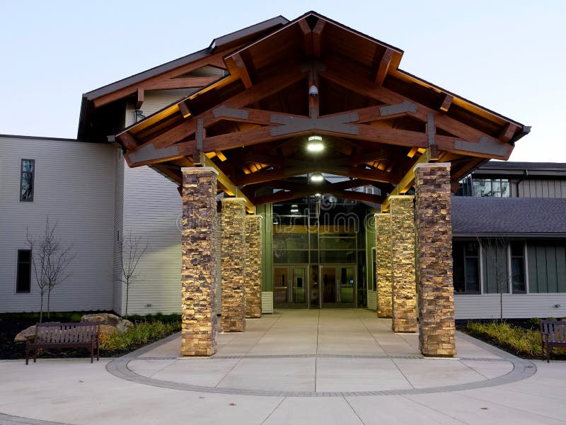 Rustic School Architecture stock image. Image of mountain - 85062369