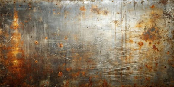 Rustic Scratched Metal Texture Weathered, Oxidized Surface with Rust ...