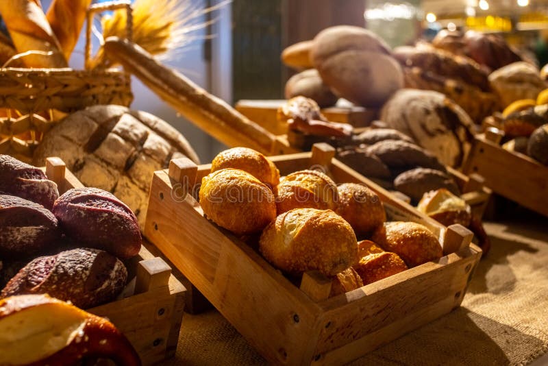 Bread in buffet stock photo. Image of buns, restaurant - 33276954