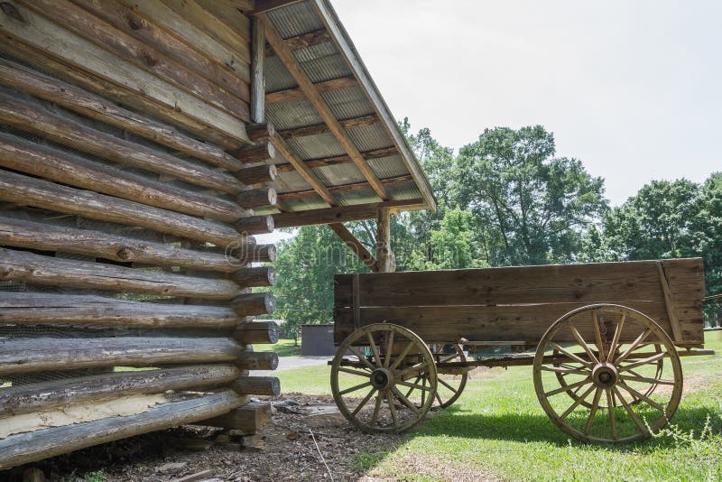 Rustic Shelter. stock image. Image of rural, wagon, cabin - 85462879