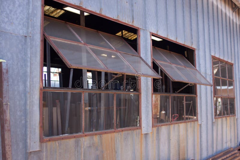 Rustic Shop Windows stock image. Image of steel, building - 33590873