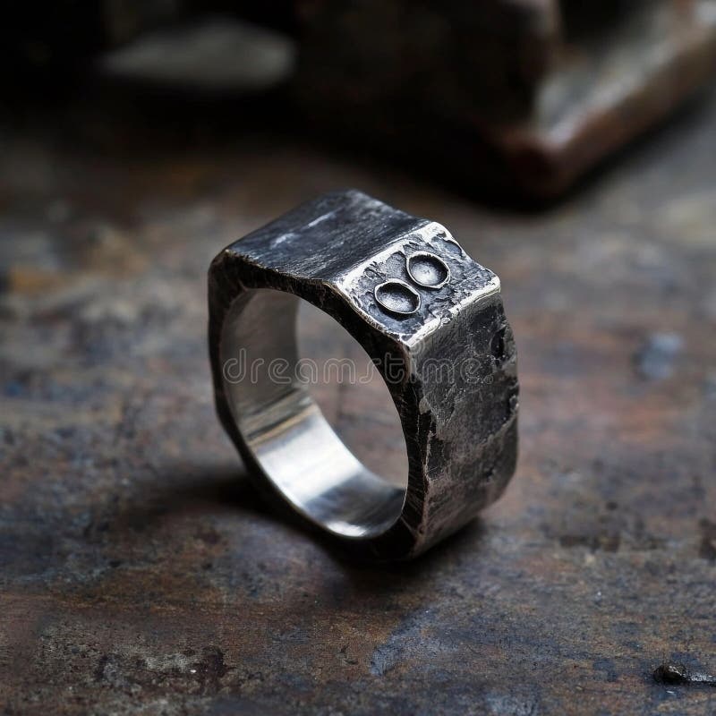 Rustic Dark Metal Ring Rests Textured Surface Stock Photos - Free ...