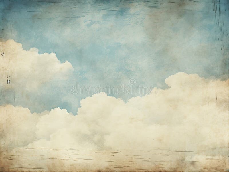 Rustic Sky Background with Subtle Cloud Patterns and Antique Aesthetic ...