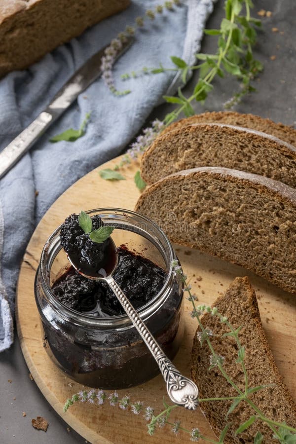 Rustic Snack - Wholemeal Bread and Home Made Jam Stock Photo - Image of ...