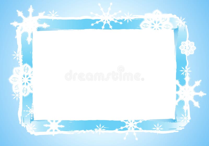 Rustic Snowflake Frame or Border 2 Stock Illustration - Illustration of ...