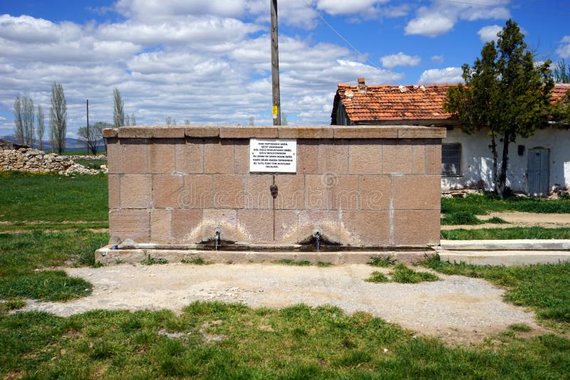 Rustic Source with Net Drinking Water Stock Image - Image of turkey ...