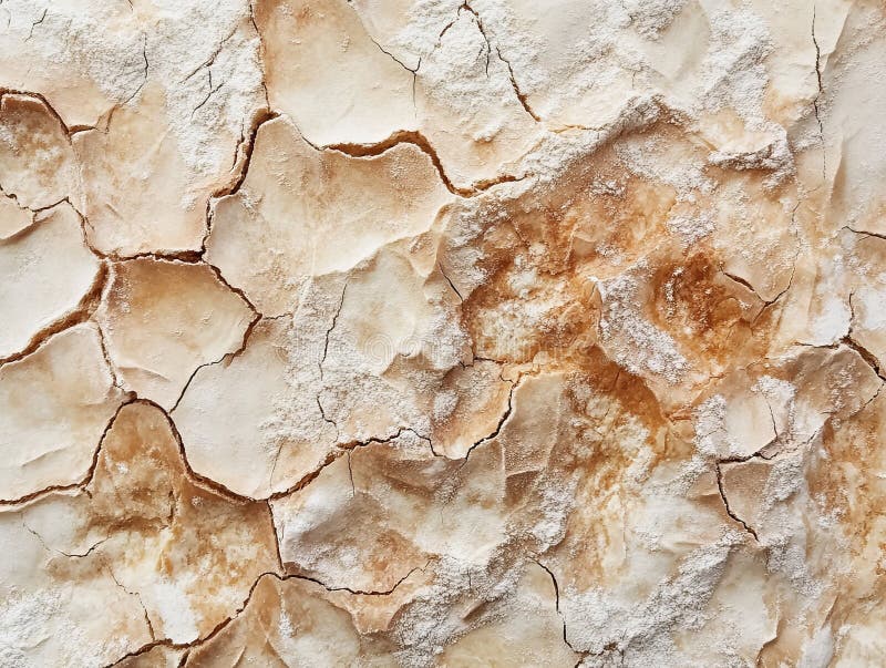 Rustic Sourdough Bread Crust Showcasing Deep Cracks and Flour Dusting ...