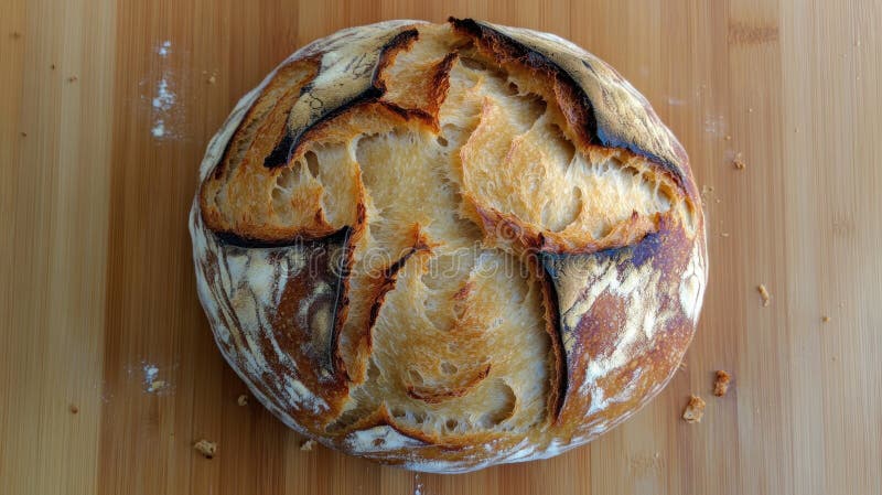 Artisan Sourdough Bread stock illustration. Illustration of brown ...