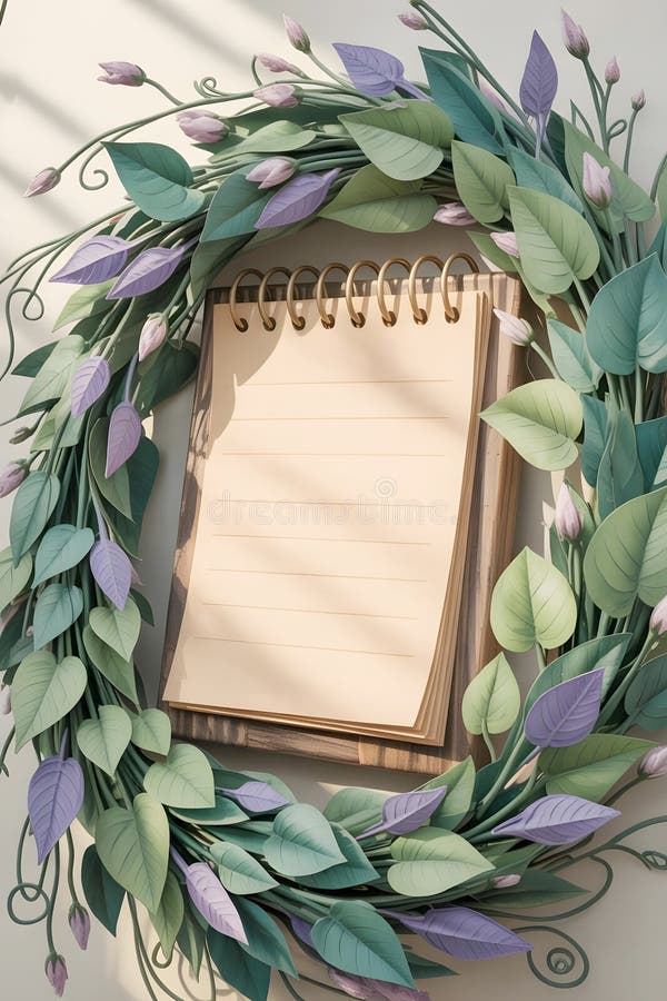 Lavender Spiral Bound Notebook Stock Illustrations – 95 Lavender Spiral ...