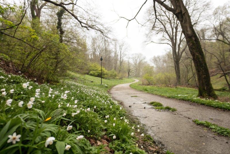Rustic Spring Landscape Details Stock Illustration - Illustration of ...