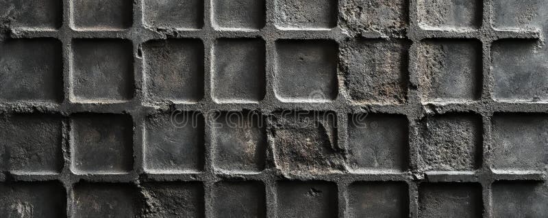 Rustic Square Grid Texture Stone Wall Architectural Design Background ...