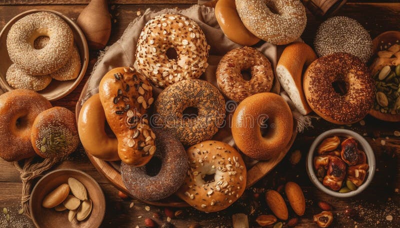 A Rustic Stack of Homemade Baked Goods, Tempting Indulgence Generated ...