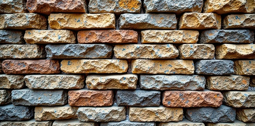 Rustic Stacked Stone Wall, Horizontal Texture, Stone, Beige Stock ...