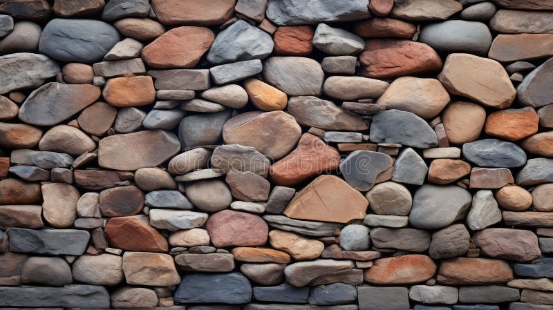 Rustic stacked stone wall stock photo. Image of veneer - 361061878