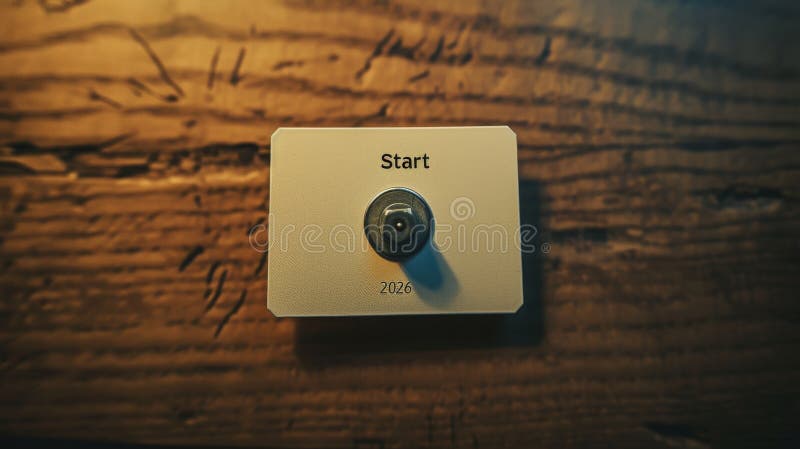 Rustic "Start 2026" Card on Wood Surface Stock Photo - Image of start ...