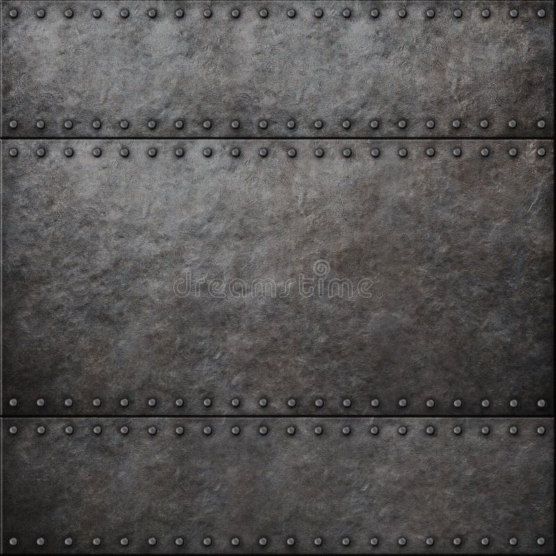 Metal Plate Background with Rivets 3d Illustration Stock Illustration ...