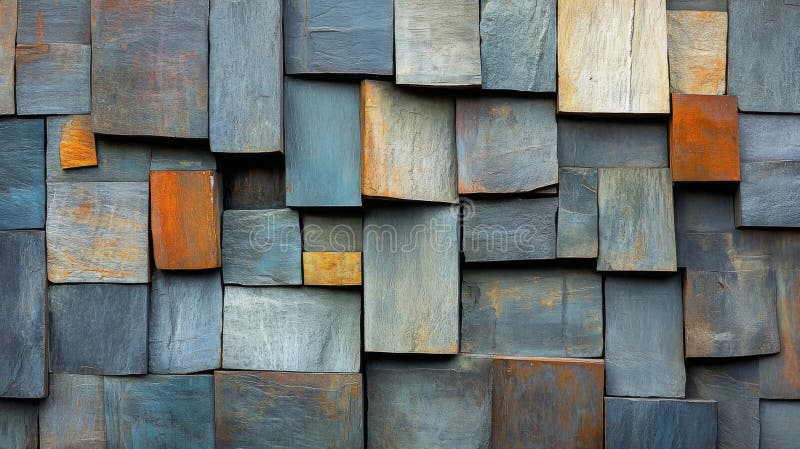 Rustic Stone Block Wall Texture Background Stock Illustration ...