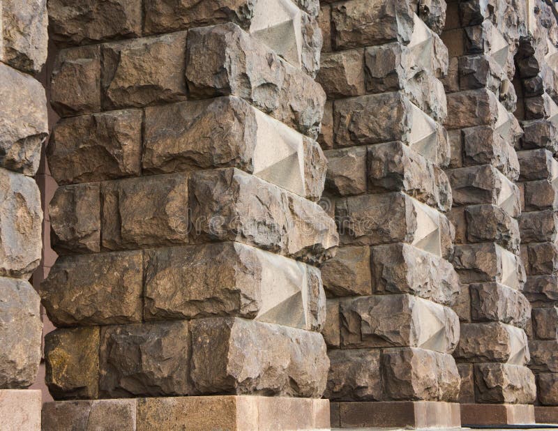 Rustic stone columns stock photo. Image of facade, rusticated - 42774956