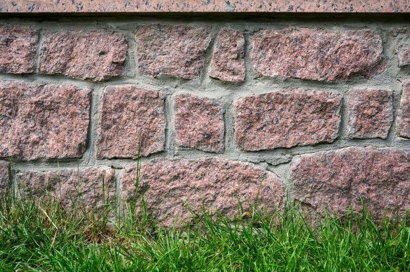 Rustic Stone Foundation Showing Textured Masonry. Stock Photo - Image ...