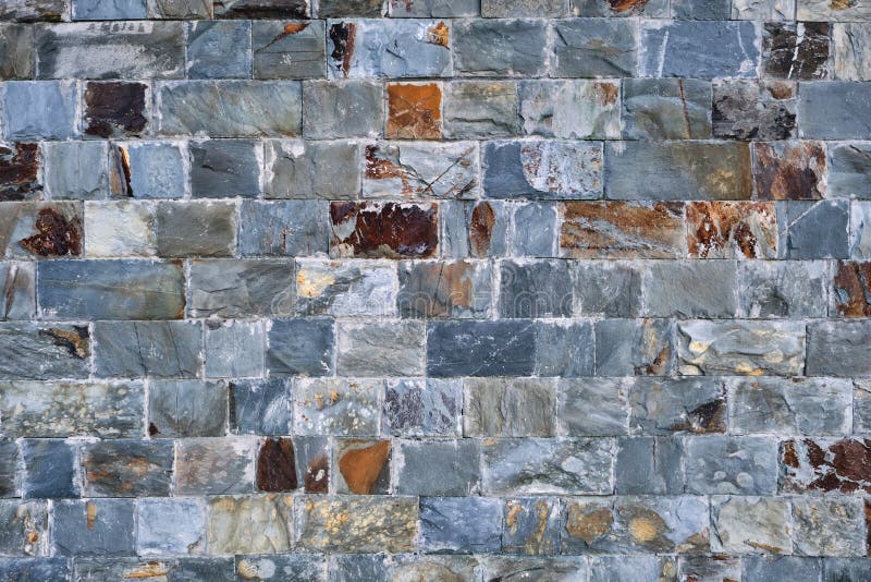 Rustic Slate Stone Tiled Wall Stock Image - Image of finish, ceramic ...
