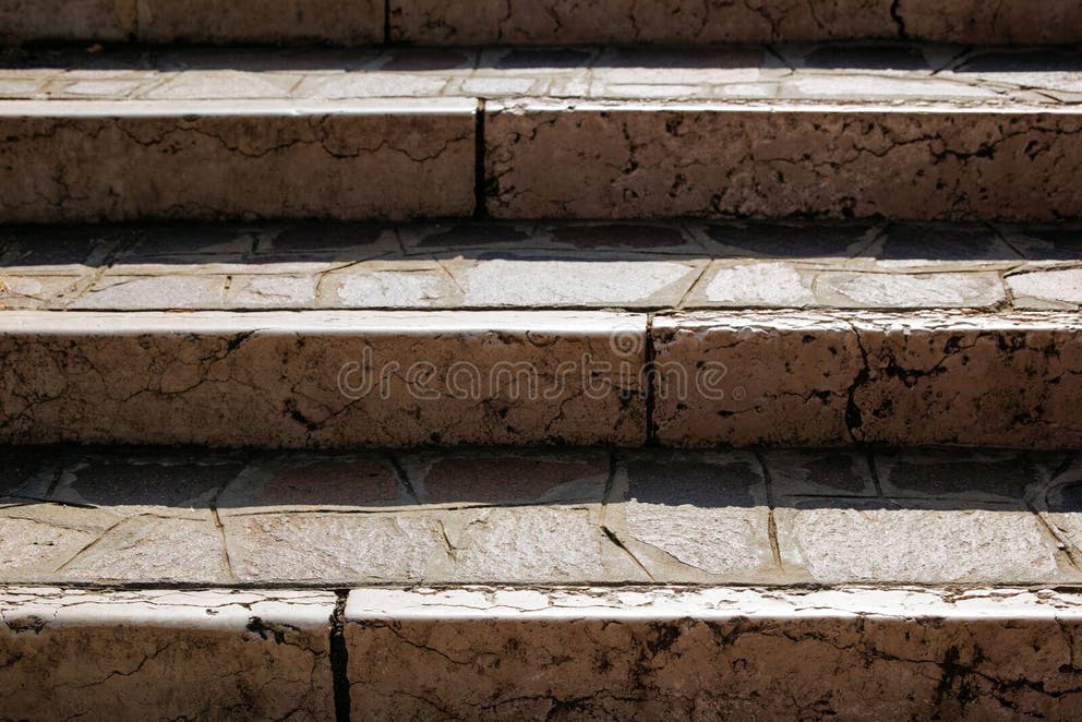 Rustic Stone Steps with Natural Texture and Weathered Appearance Stock ...