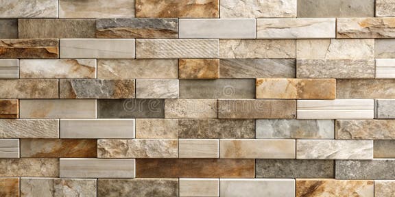 Rustic Stone Tile Wall Texture a Seamless Background of Earthy Tones ...