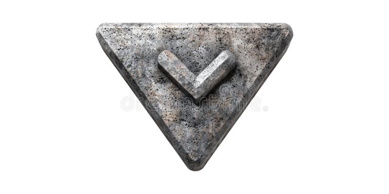 Rustic Stone Triangle with Arrow Design Isolated on Transparent ...