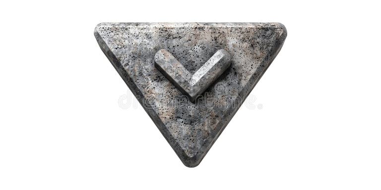 Rustic Stone Triangle with Arrow Design Isolated on Transparent ...