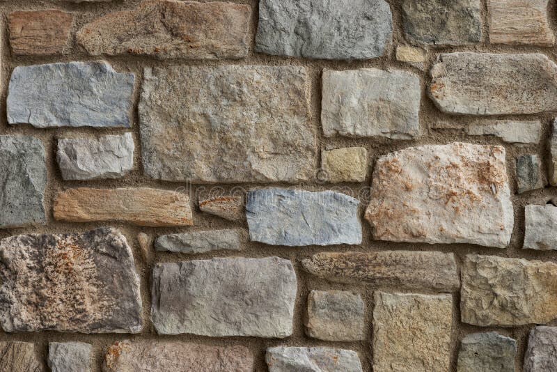 Rustic Stone Wall Close Up. Stone Wall Background Stock Image - Image ...