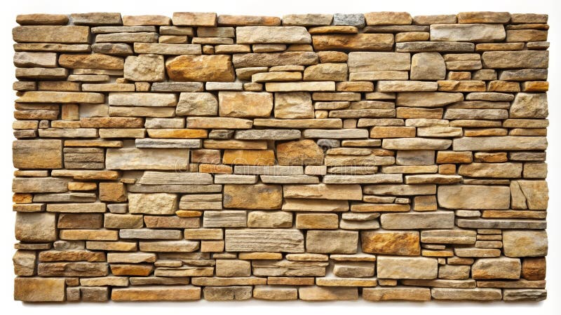 Rustic Stone Wall Irregular Texture, Beige-Brown Tones, Random Pattern ...