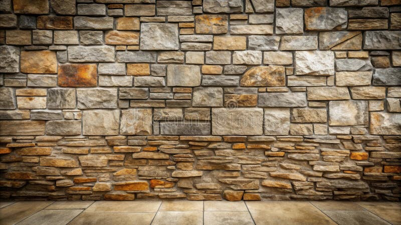 Rustic Stone Wall with Irregularly Shaped Blocks and a Matching Lower ...
