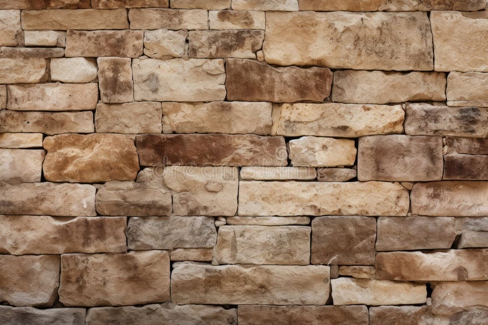 Rustic Stone Wall, Old Stone Texture, Digital Ai Stock Illustration ...