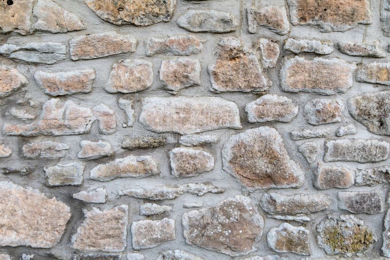Rustic Stone Wall with Rough Texture and Natural Weathering Stock Image ...