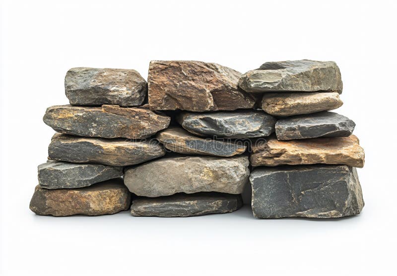 Rustic Stone Wall Stack, Natural Rock Pile, Dry High Quality Image ...