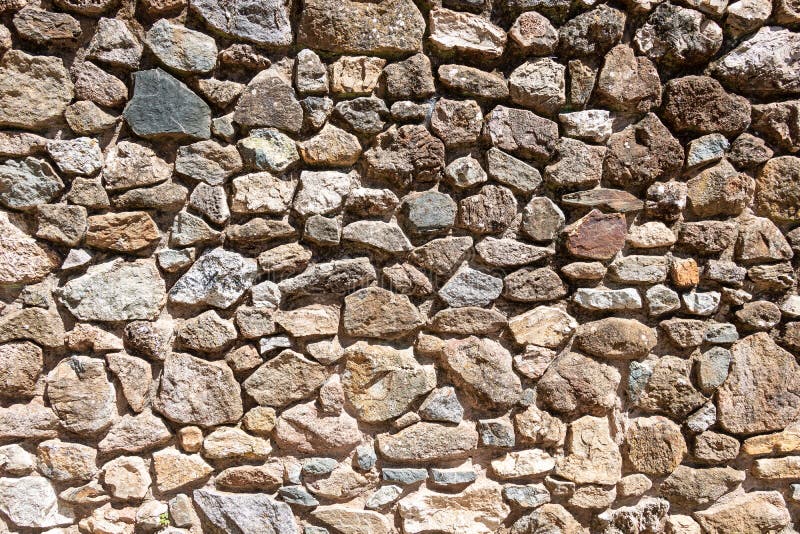 Rustic Stone Wall for Texture Stock Photo - Image of architecture ...