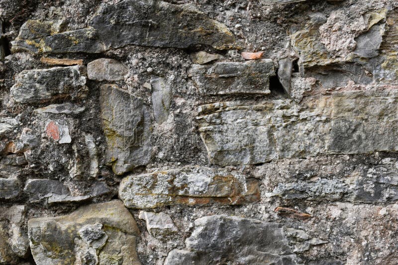 Rustic Stone Wall Gray Texture Stock Photo - Image of pattern, worn ...
