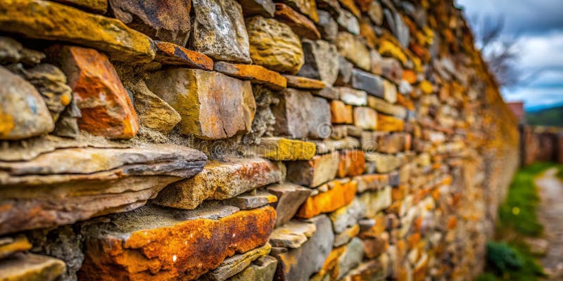 Rustic Stone Wall Texture a Grungy Ancient Architectural Background for ...